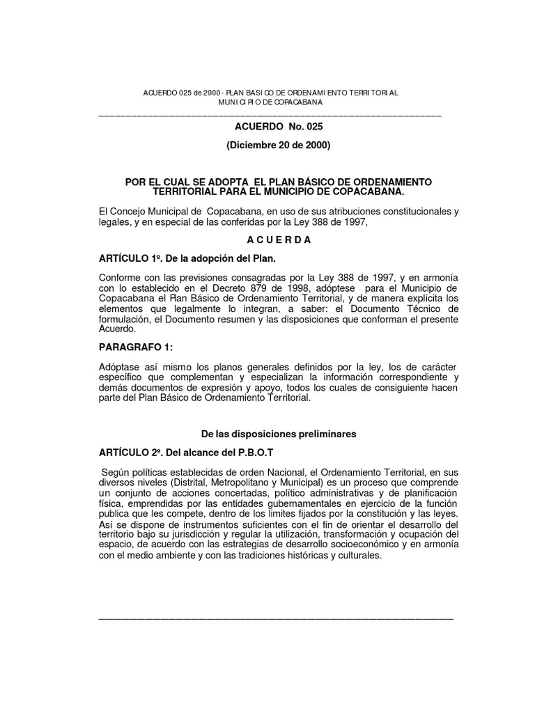 Pot Copacabana - Antioquia | PDF | Urbanismo | Área rural