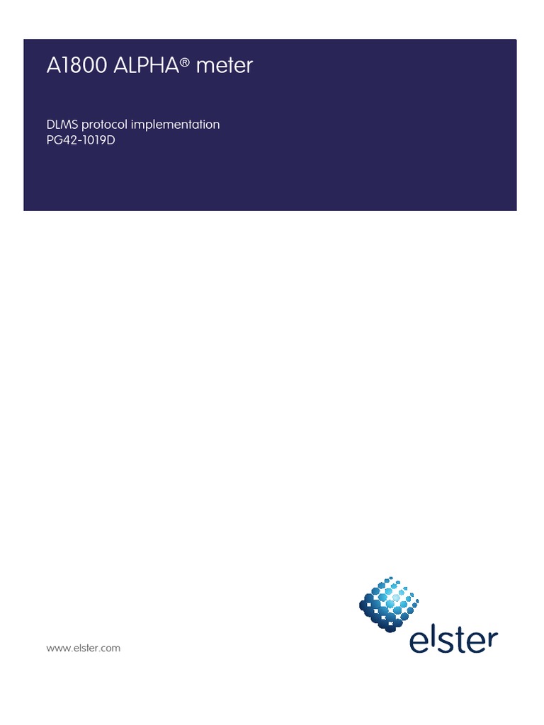 A1800 ALPHA Meter: DLMS Protocol Implementation PG42-1019D | PDF | Computing | Digital Technology