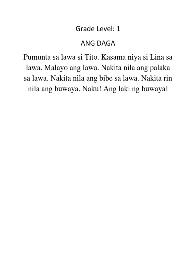 Grade Level Passage | PDF