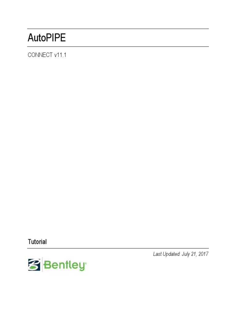 AutoPIPE Tutorial | Download Free PDF | Pipe (Fluid Conveyance ...