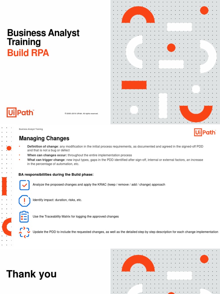 Business Analyst Training: Build RPA | PDF