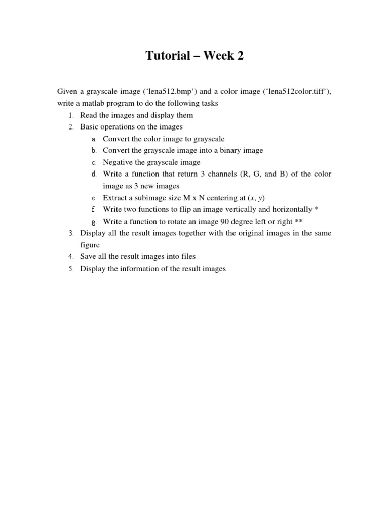 Exercises Week2 PDF | PDF