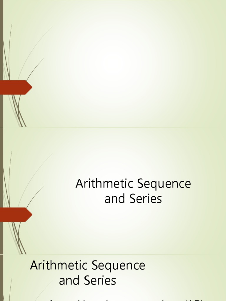 1 Arithmetic Progression | PDF | Sequence | Arithmetic