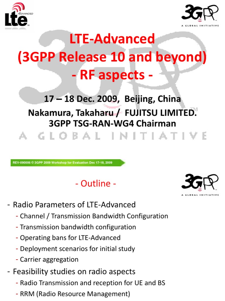 LTE-Advanced (3GPP Release 10 and Beyond) - RF Aspects | PDF | Lte ...