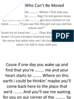 The Man Who Can't Be Moved Lyrics | PDF