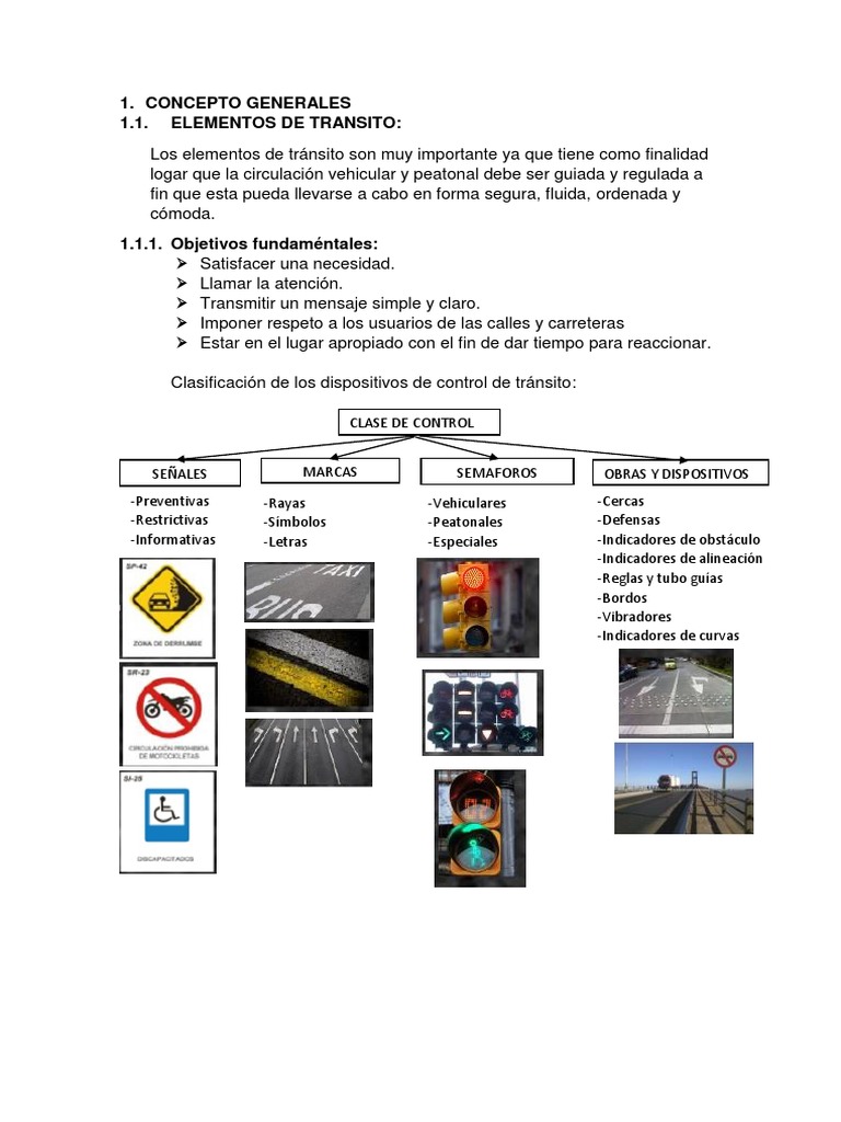 Elementos Del Transito | PDF | Semáforo | Peatonal
