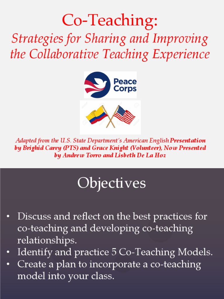 Co-Teaching Strategies for Educators | PDF | Teachers | Classroom