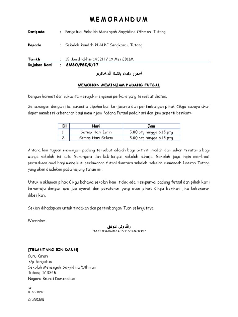 Contoh Memo | PDF