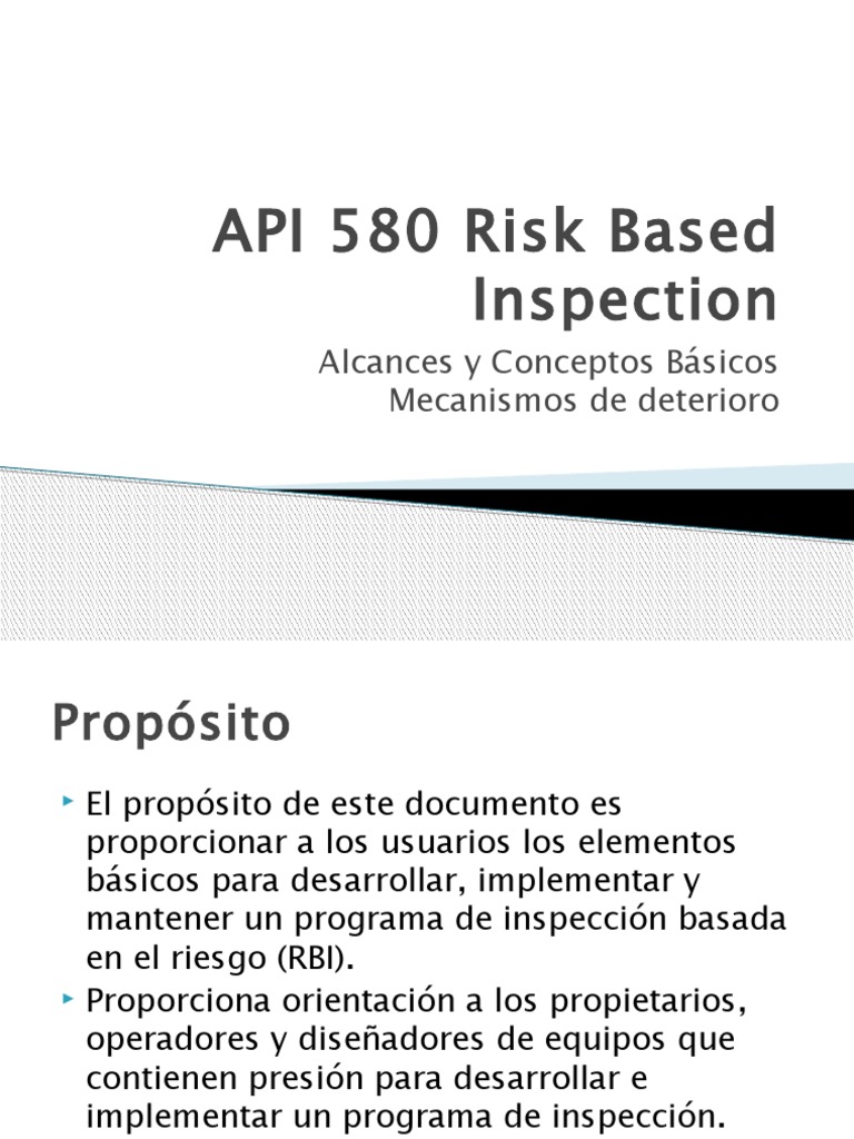 Inspeccion Basada en Riesgo Norma Api 580 | PDF | Riesgo | Naturaleza
