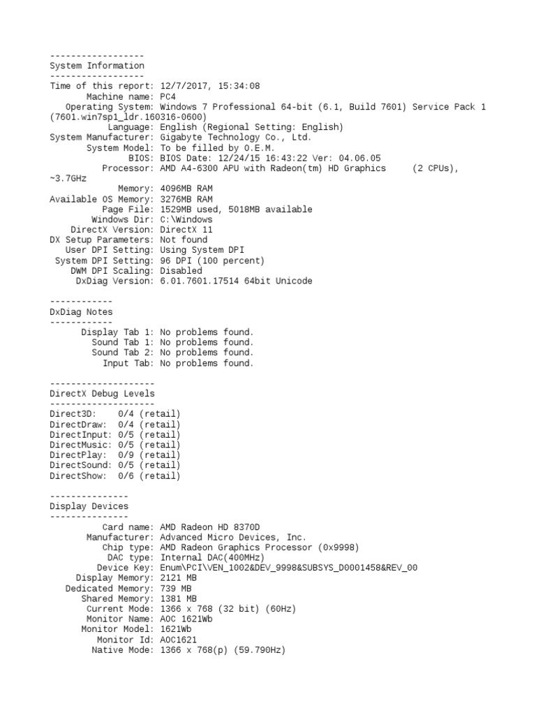 PC System Diagnose | PDF | Device Driver | Codec