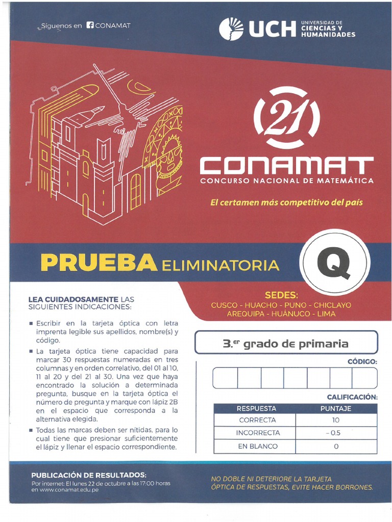 Concurso - CONAMAT-2018 PDF | PDF