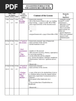 Teacher Diary Format | PDF