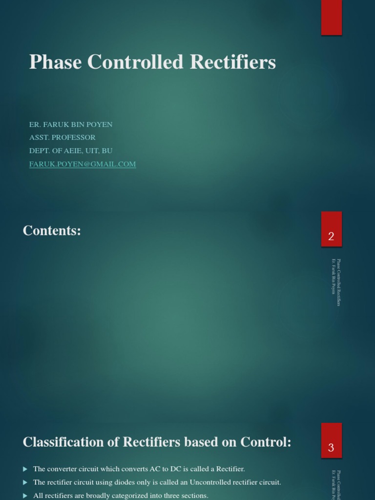 Phase Controlled Rectifiers Guide | PDF | Rectifier | Power Electronics