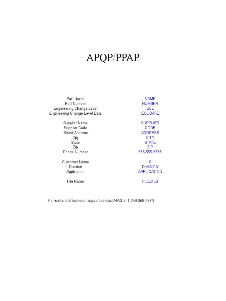 APQP Form | PDF | Specification (Technical Standard) | Quality ...