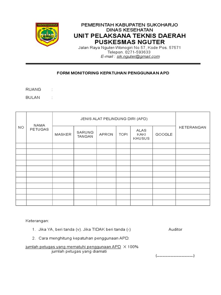 Form Monitoring APD | PDF