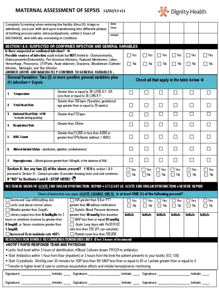 Maternal Assessment of Sepsis | PDF | Sepsis | Creatinine