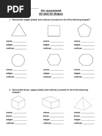 Geometry Cheat Sheet 3d Shape Formulas | PDF | Area | Volume