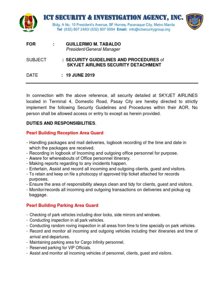 Security Guidelines and Procedures | Download Free PDF | Government ...