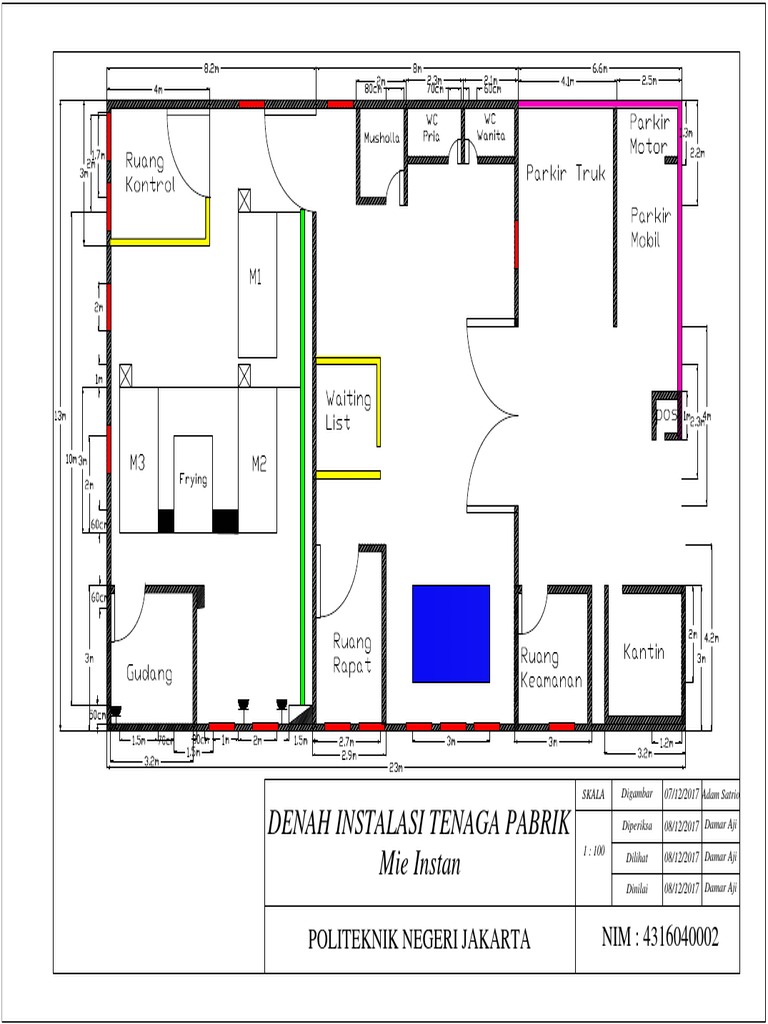 Denah Instalasi Pabrik Mie Instan | PDF