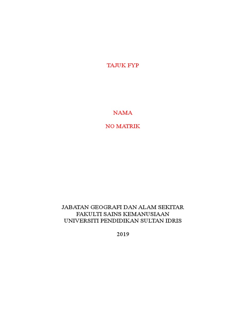 Template Proposal FYP | PDF