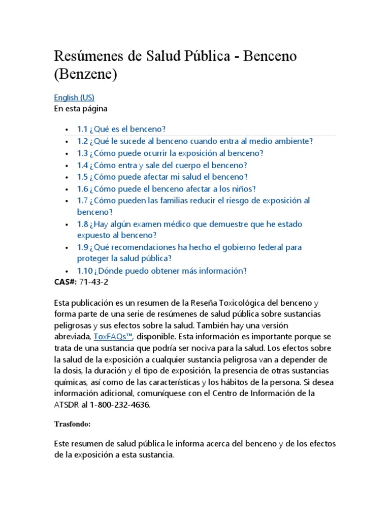 Ben Zeno | PDF | Benceno | Leucemia