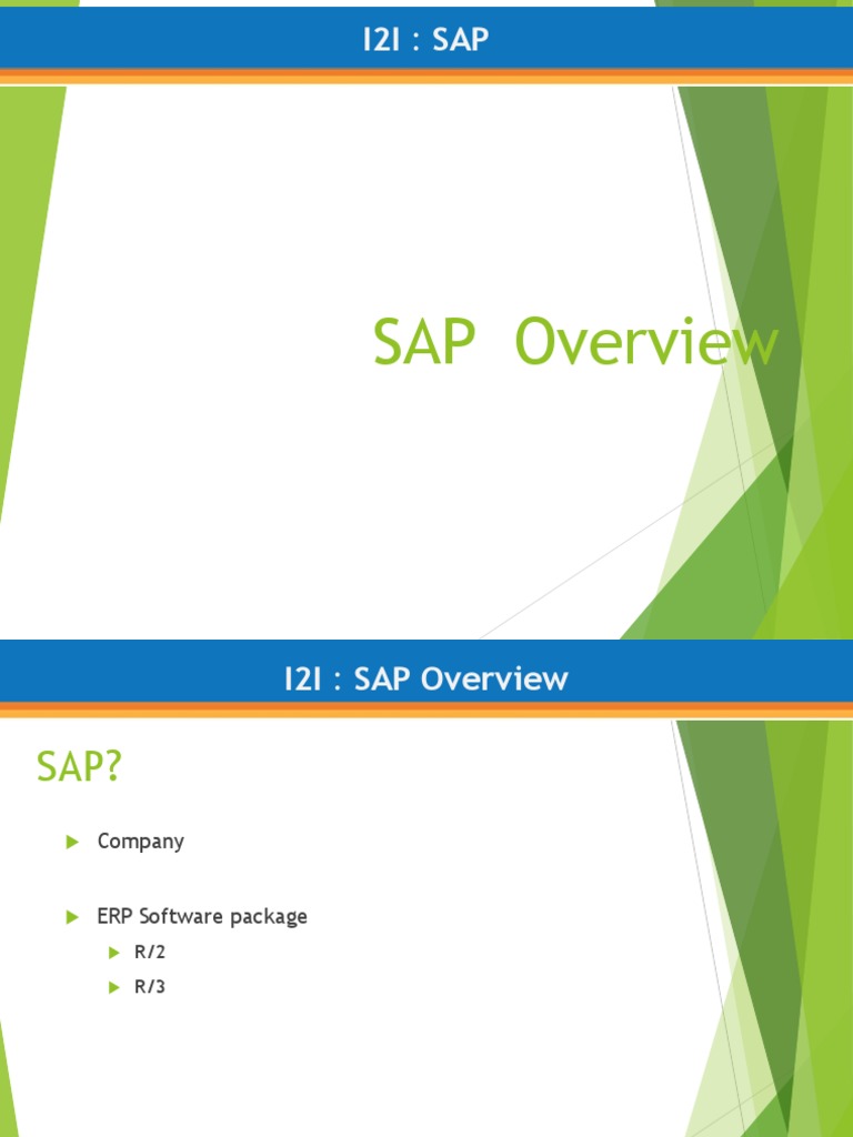 SAP Overview | PDF | Sap Se | Information Management