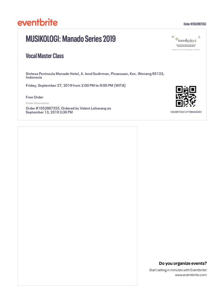 MUSIKOLOGI: Manado Series 2019: Vocal Master Class | PDF