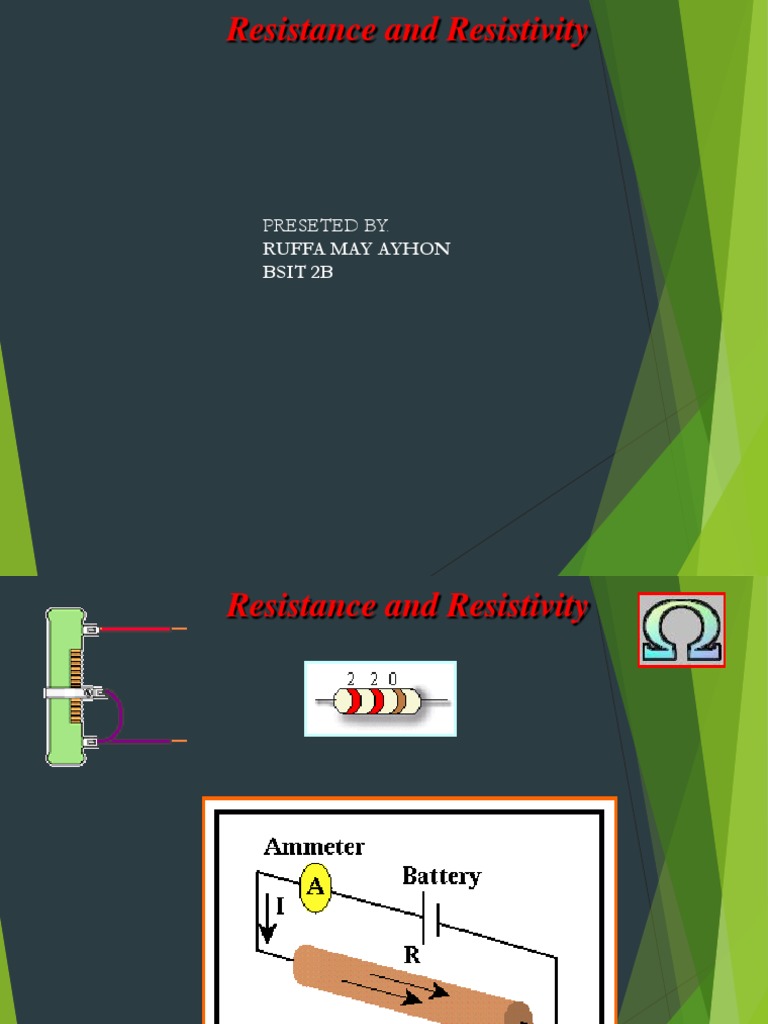 Resistance and Resistivity | PDF | Electrical Resistivity And ...