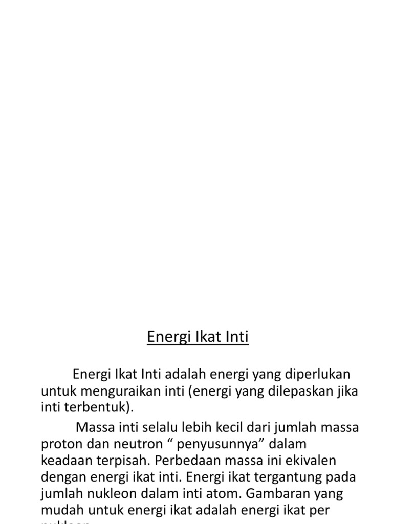 Energi Ikat Inti | PDF