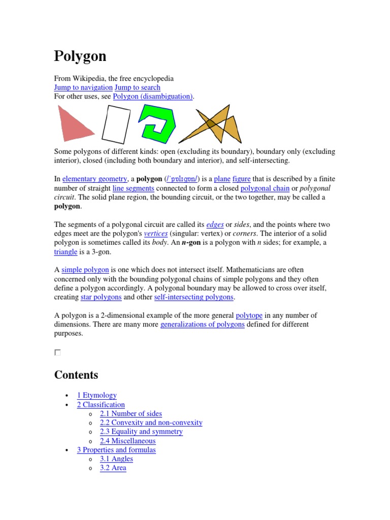 Polygon: Circuit. The Solid Plane Region, The Bounding Circuit, or The ...
