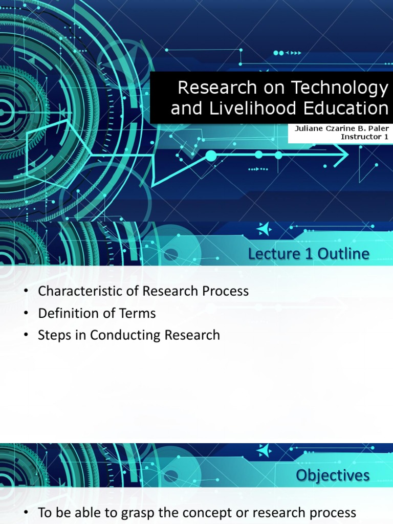 Research On TLE Lecture 1 | PDF | Scientific Method | Research Methods