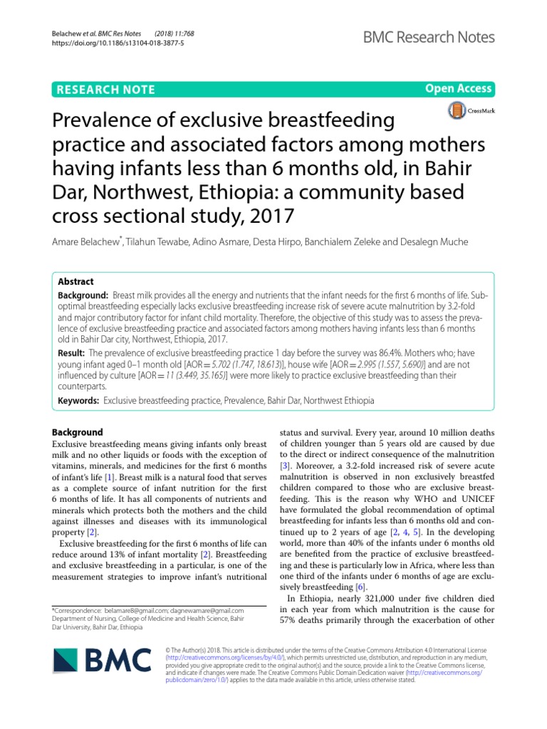 BMC Research Notes: Research Note Open Access | PDF | Breastfeeding ...