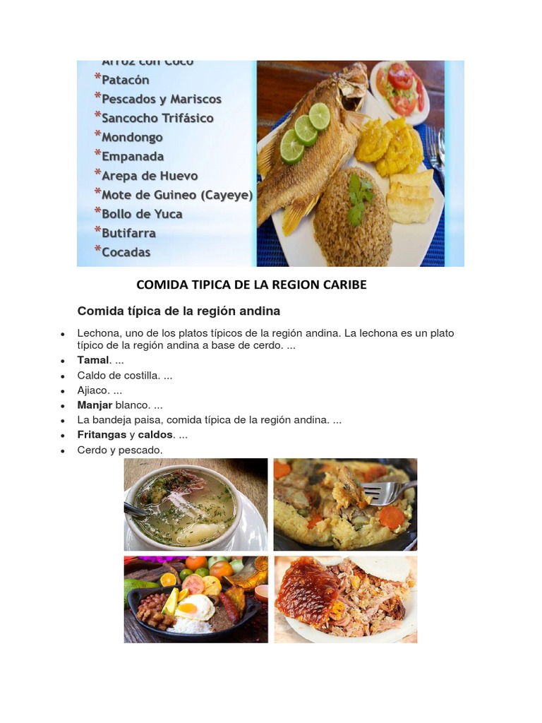 Región Del Caribe Platos Típicos