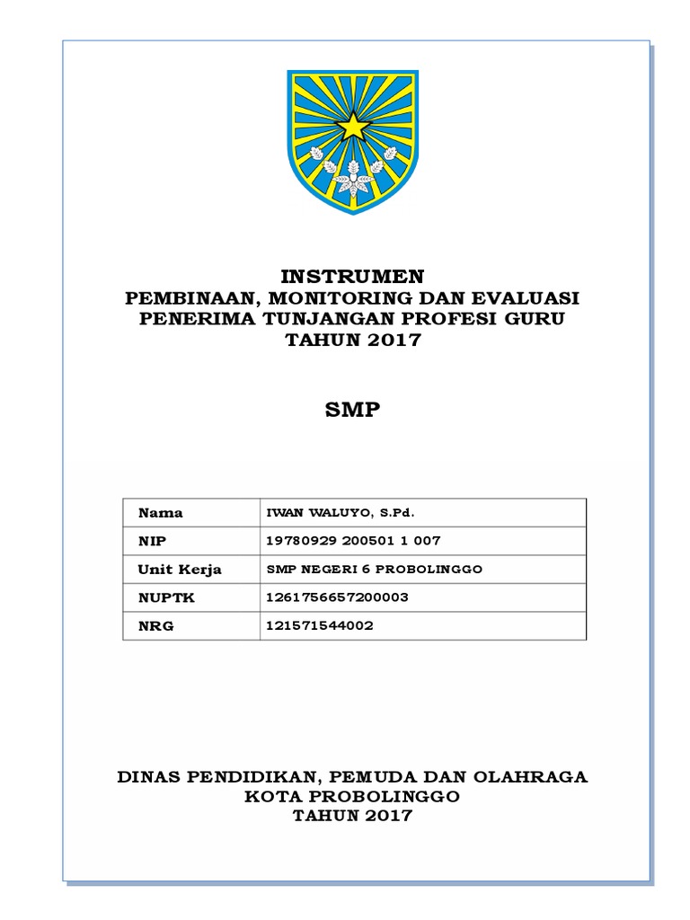 Cover Instrumen Monev TPP Guru | PDF | Bisnis