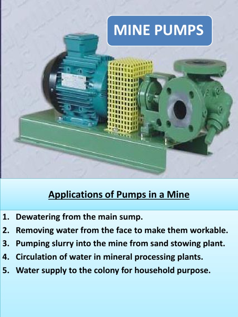 Mine Pumps | PDF | Pump | Valve