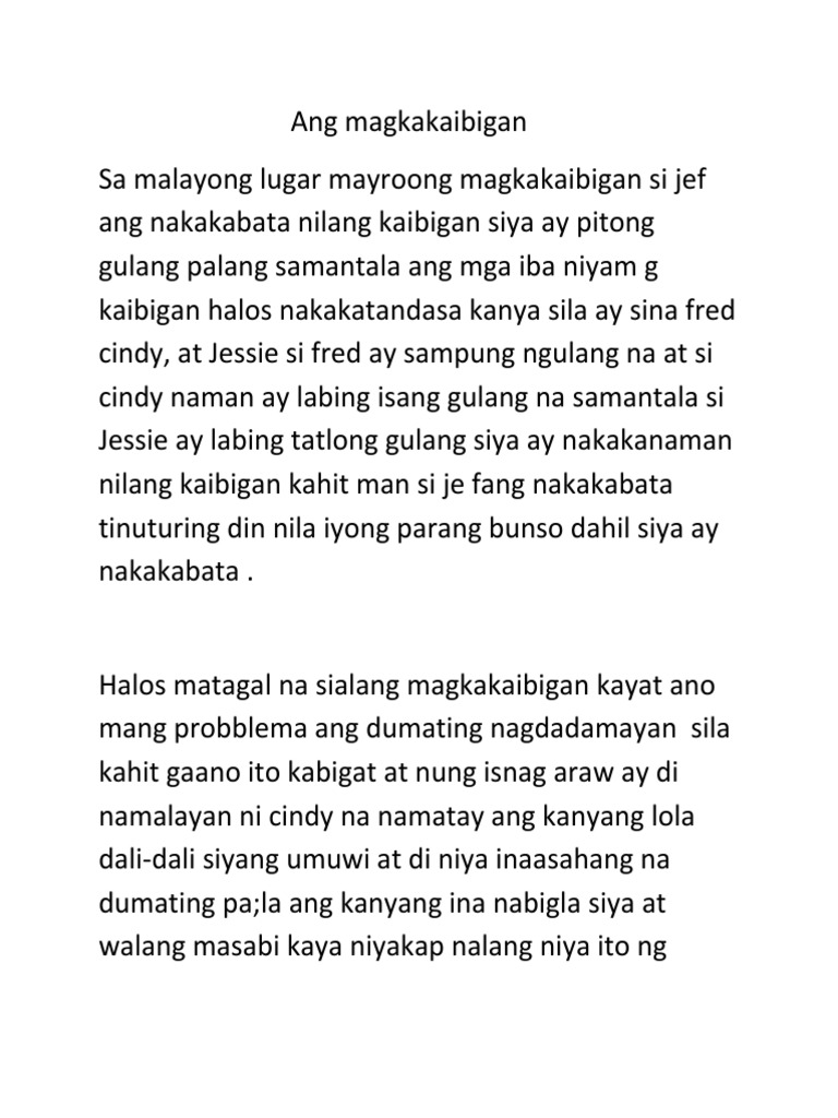 Ang Magkakaibigan | PDF