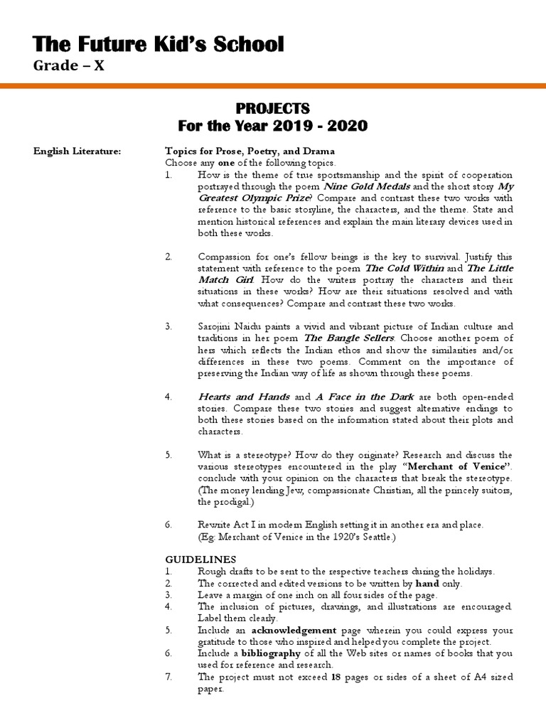 ICSE Projects | PDF | Banks | Poetry