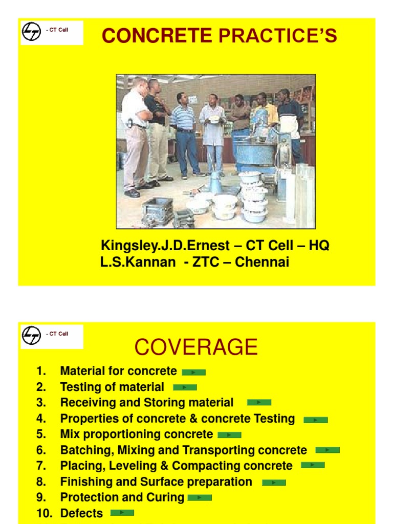 Concrete Practice B&F | PDF | Concrete | Cement