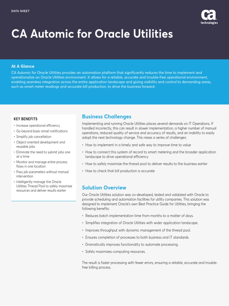 CA Automic - Oracle-Utilities | PDF | Automation | Scheduling (Computing)