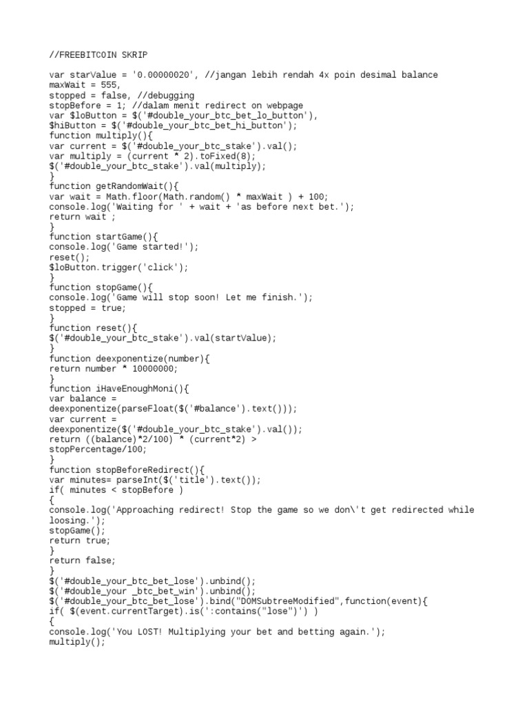 Script Freebitcoin | PDF
