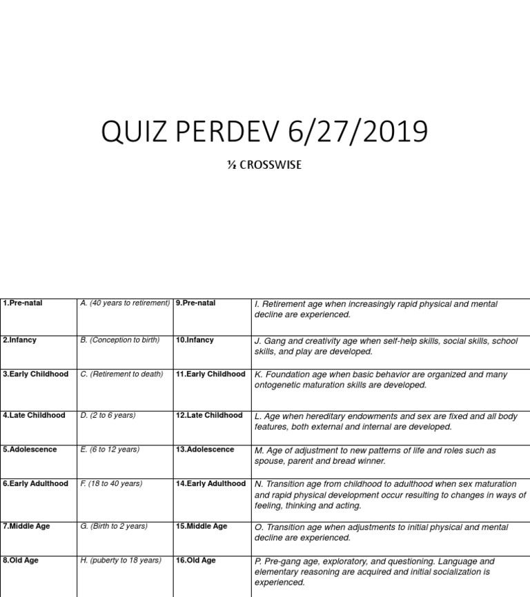 Quiz Perdev 6 | PDF