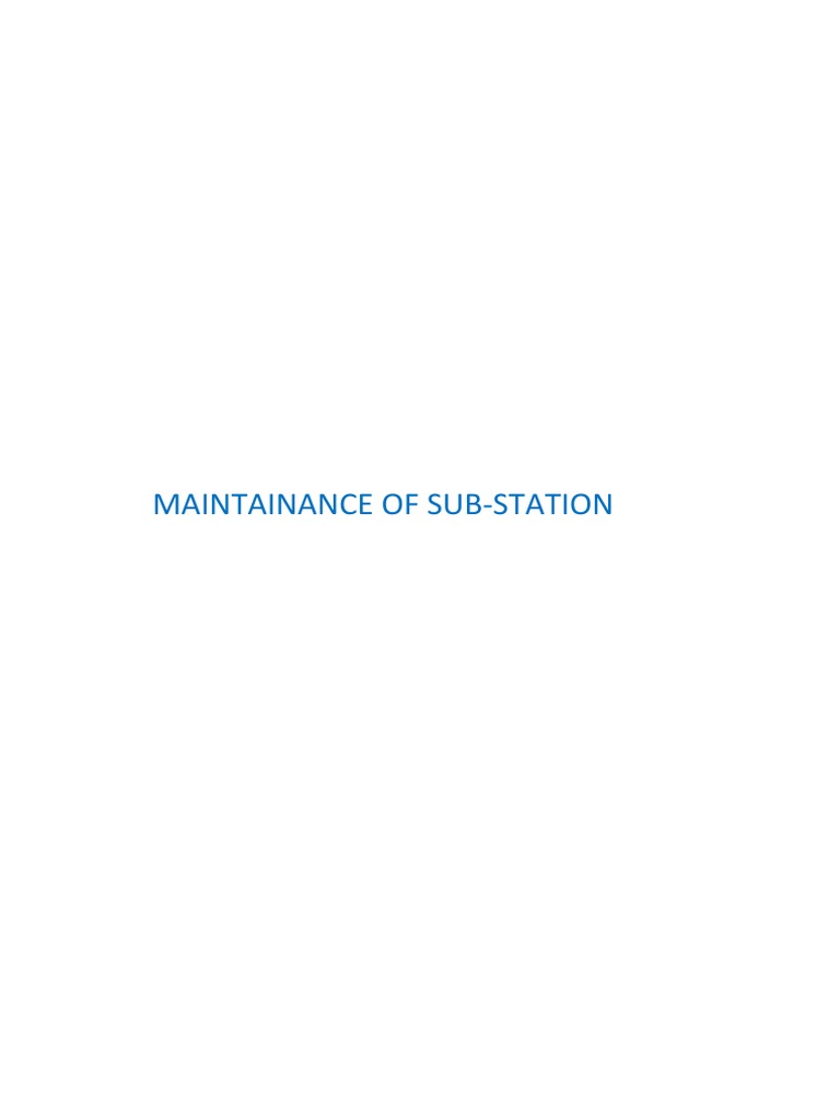 Documentation of Substation | PDF | Electrical Substation | Transformer