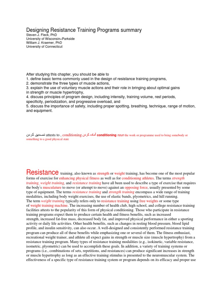 Sum Designing Resistance Steven Fleck, William Kraemer de | PDF | Strength Training | Weight ...