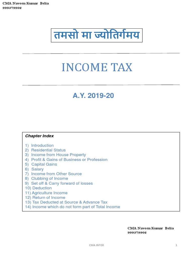 CMA Inter Book | Download Free PDF | Expense | Income Tax