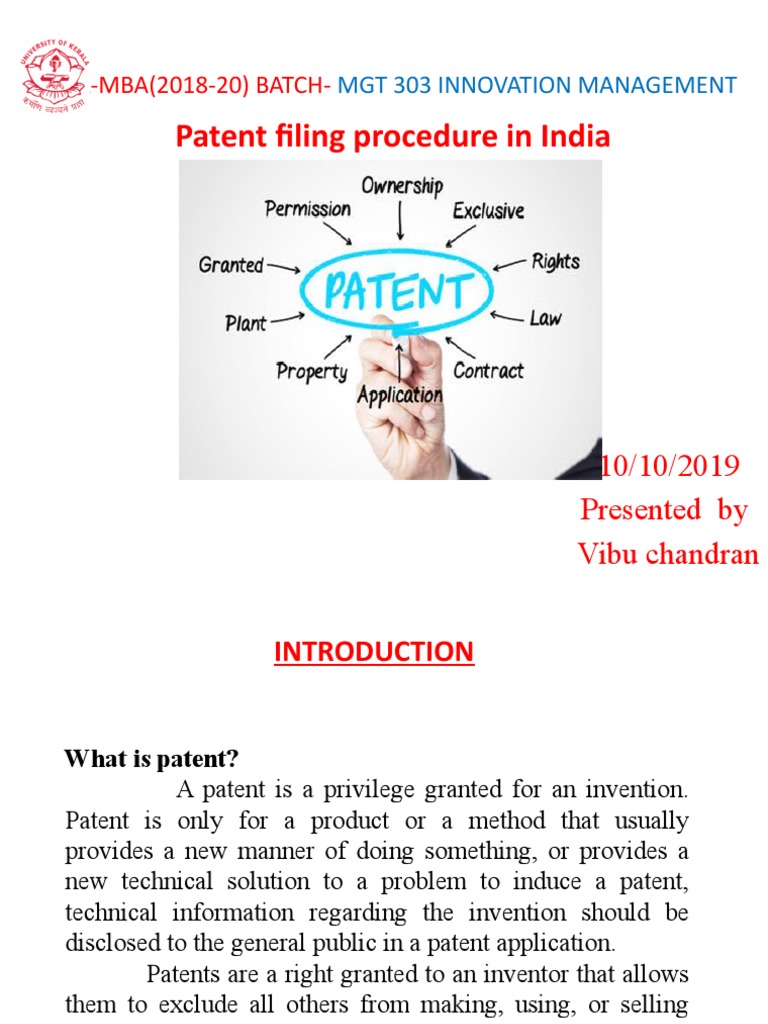 Patent Filling Procedures in India | PDF | Patent Application | Patent