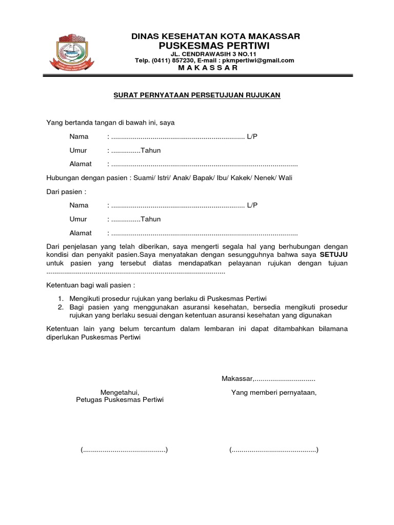 7.10.3.4 Bukti Pelaksanaan Informed Consent (Persetujuan Rujukan) | PDF