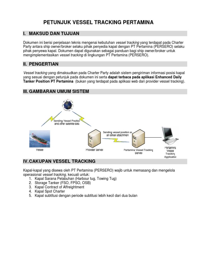 LMP-Petunjuk Vessel Tracking v4!14!02-2014 - 171306528 | PDF