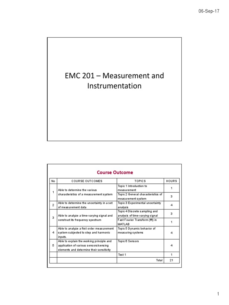 (SV) Topic 1 Introduction To Measurement | PDF | Calibration | Accuracy And Precision