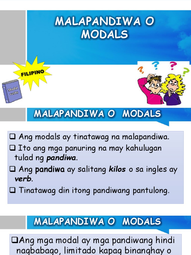 Malapandiwa o Modals