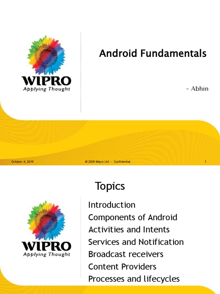 Android Fundamentals | PDF | Android (Operating System) | Databases